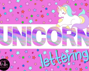 Unicorn Alphabet Clip Art, Instant Download, Printable Alphabet ...