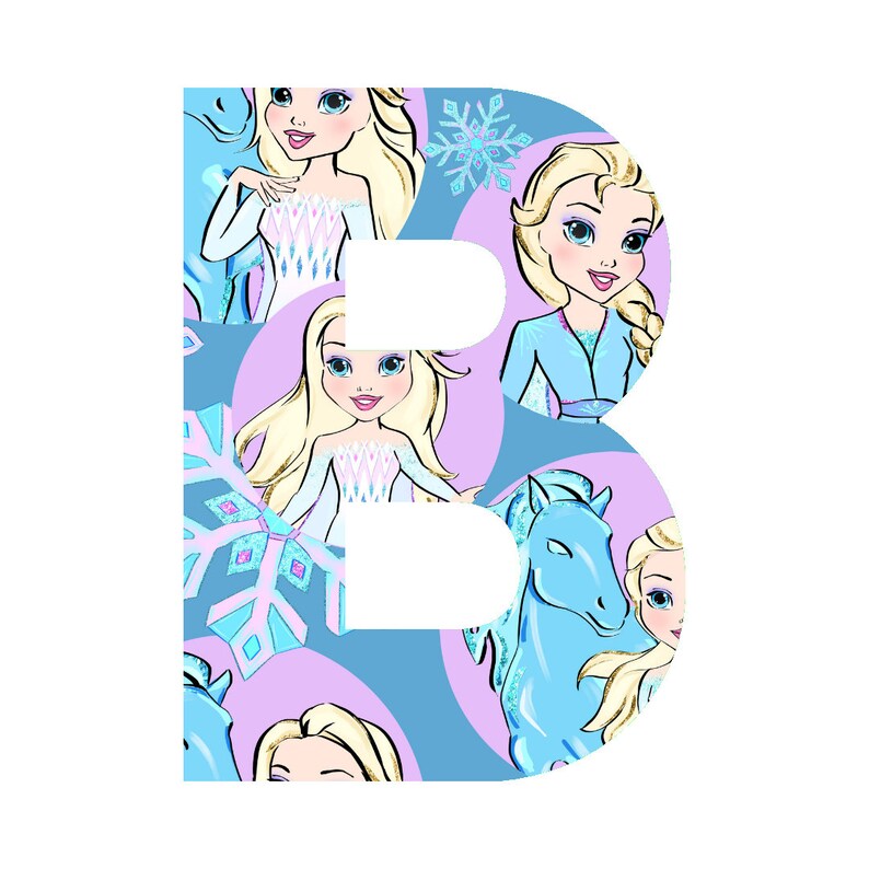 Princess Elsa Inspired Letters and Numbers, Princess Elsa Letters ...