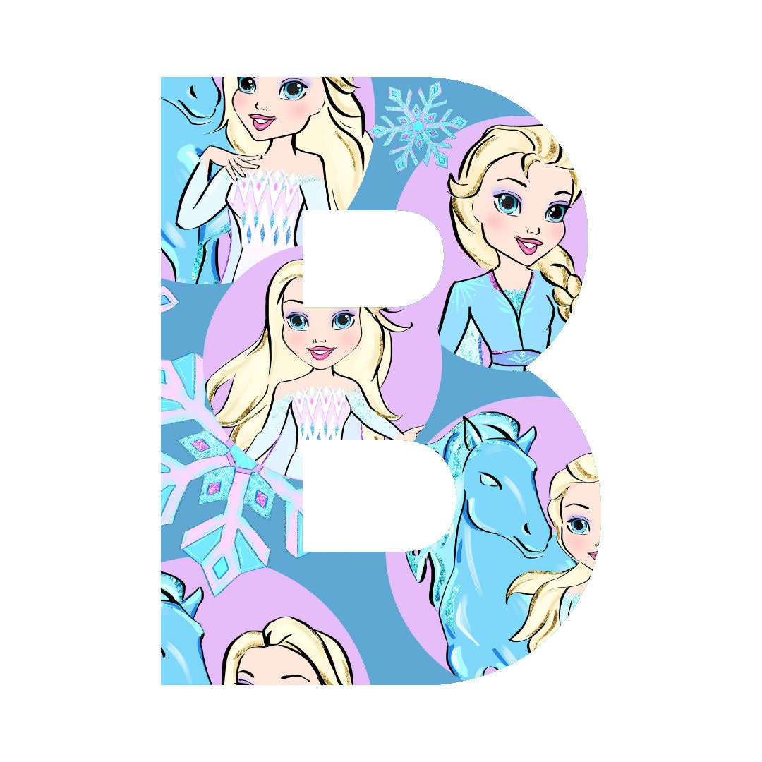 Princess Elsa Inspired Letters and Numbers, Princess Elsa Letters ...