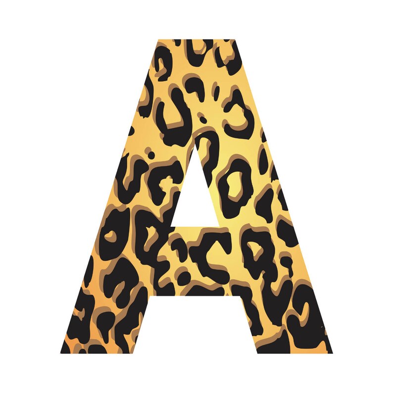 Leopard Print Letters and Numbers, Leopard Print Alphabet, Leopard ...