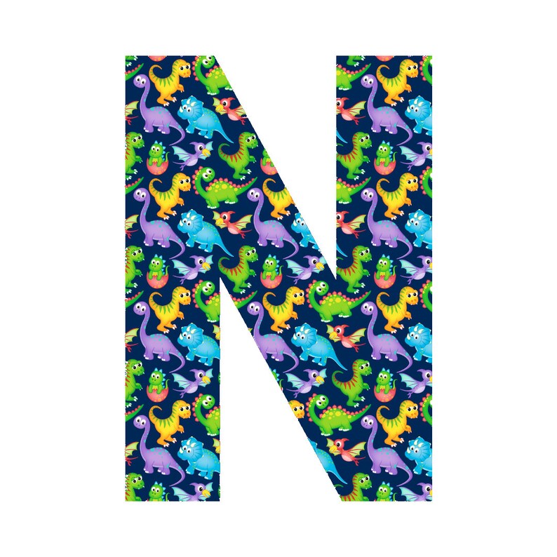 Dinosaur Letters and Numbers Dinosaur Alphabet Dinosaur | Etsy
