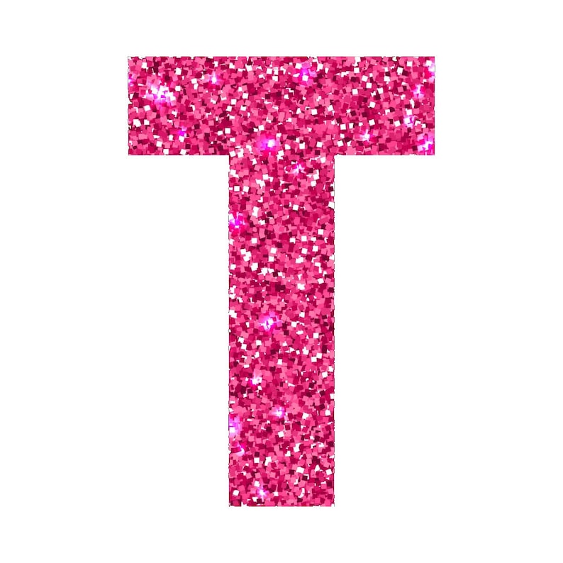 Pink Glitter Letters and Numbers Pink Glitter Alphabet Pink | Etsy