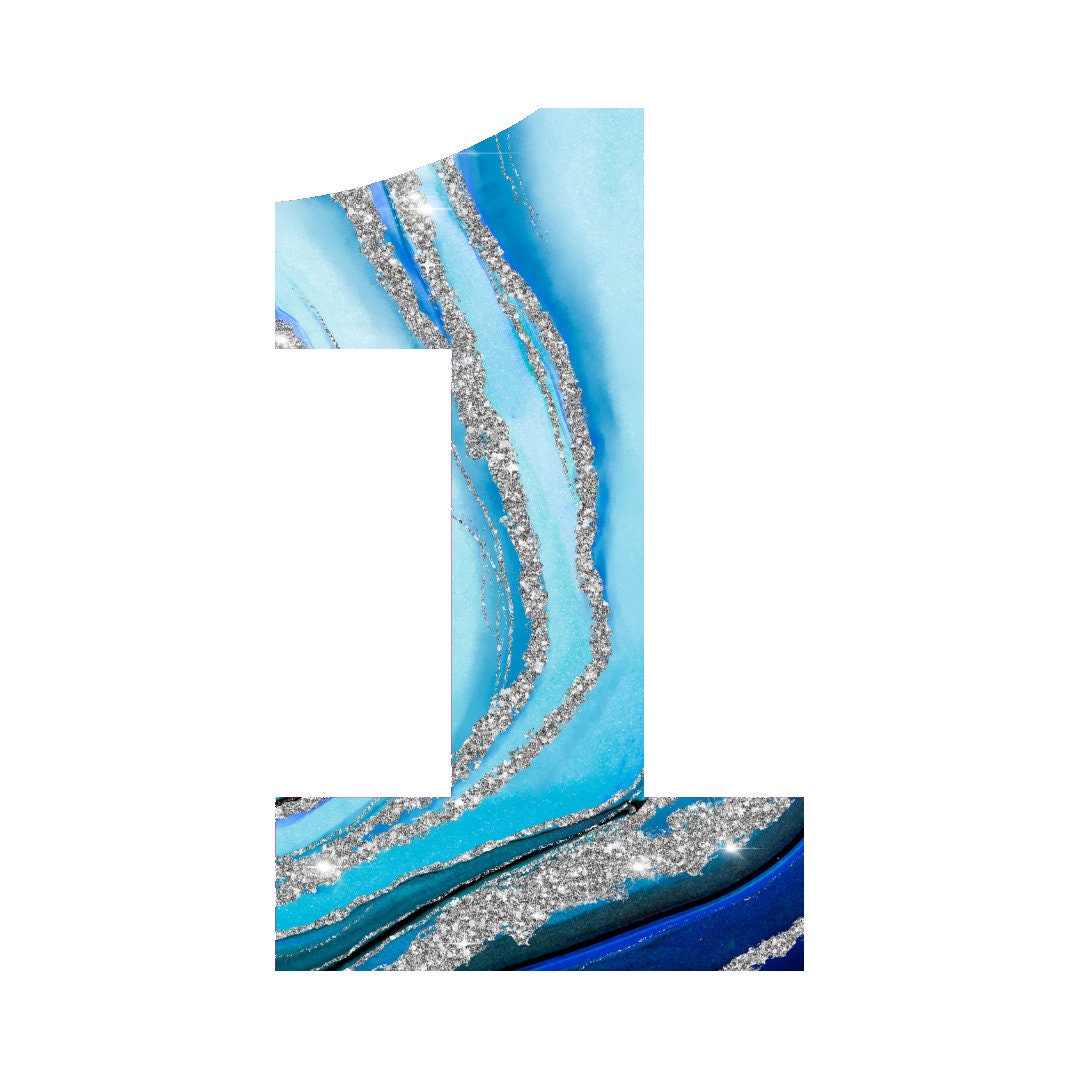 Blue Crystal Agate Letters and Numbers, Blue Crystal Agate Alphabet ...