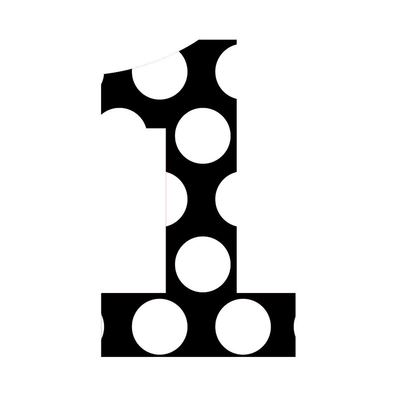 Large Black and White Polka Dot Letters and Numbers, Polka Dot Alphabet ...