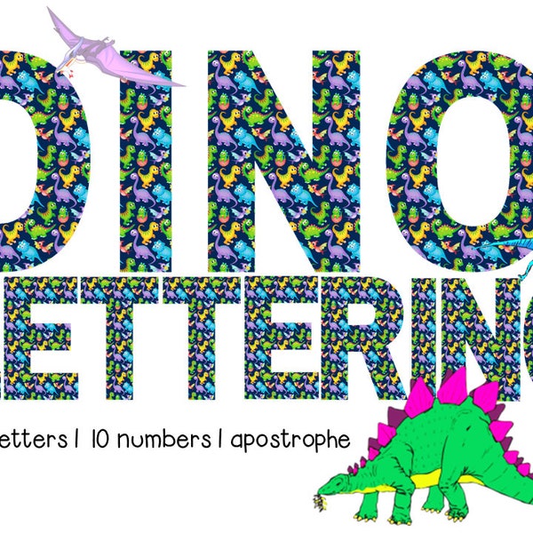 Dinosaur Letters - Etsy