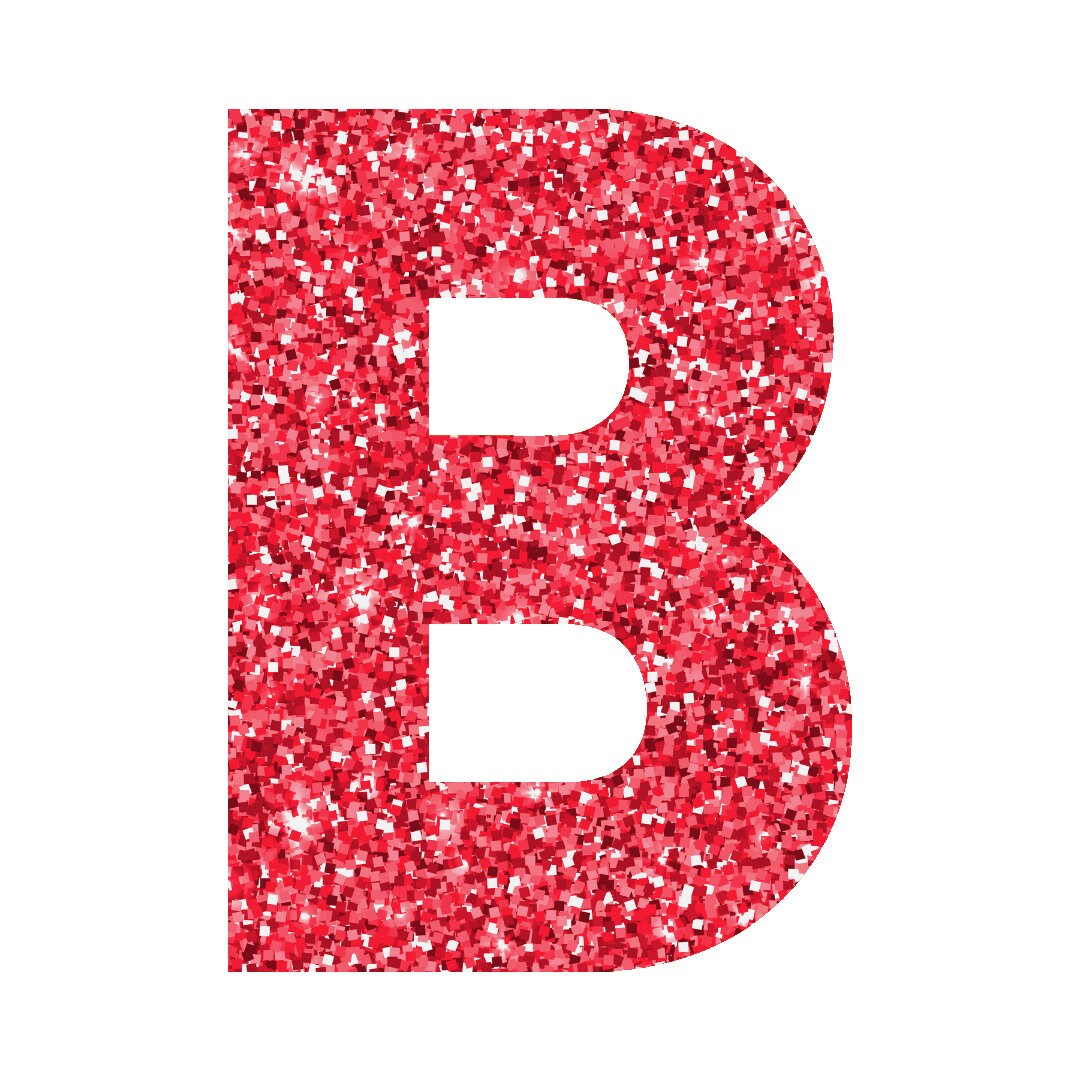 Ruby Red Glitter Letters and Numbers, Ruby Red Glitter Alphabet, Red ...