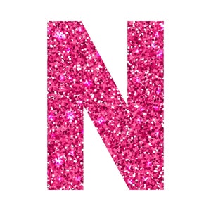 Pink Glitter Letters and Numbers Pink Glitter Alphabet Pink | Etsy