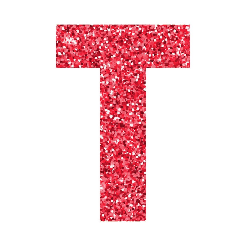 Ruby Red Glitter Letters and Numbers Ruby Red Glitter | Etsy