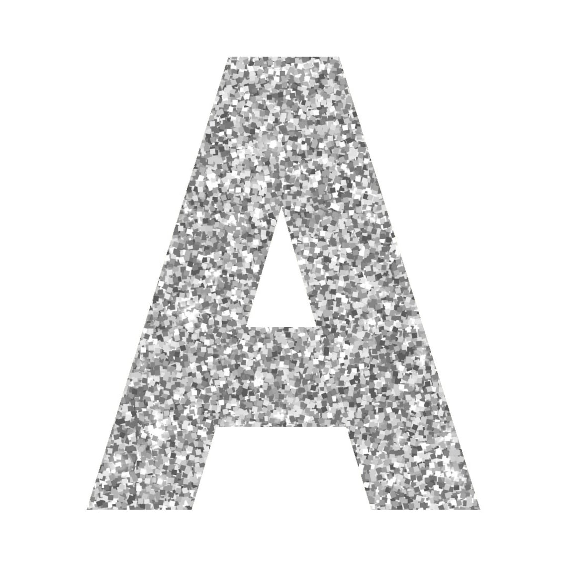 Silver Glitter Letters and Numbers, Silver Glitter Alphabet, Silver ...