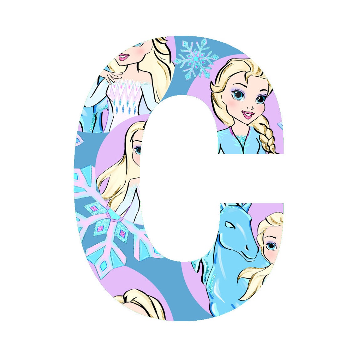 Princess Elsa Inspired Letters and Numbers, Princess Elsa Letters ...