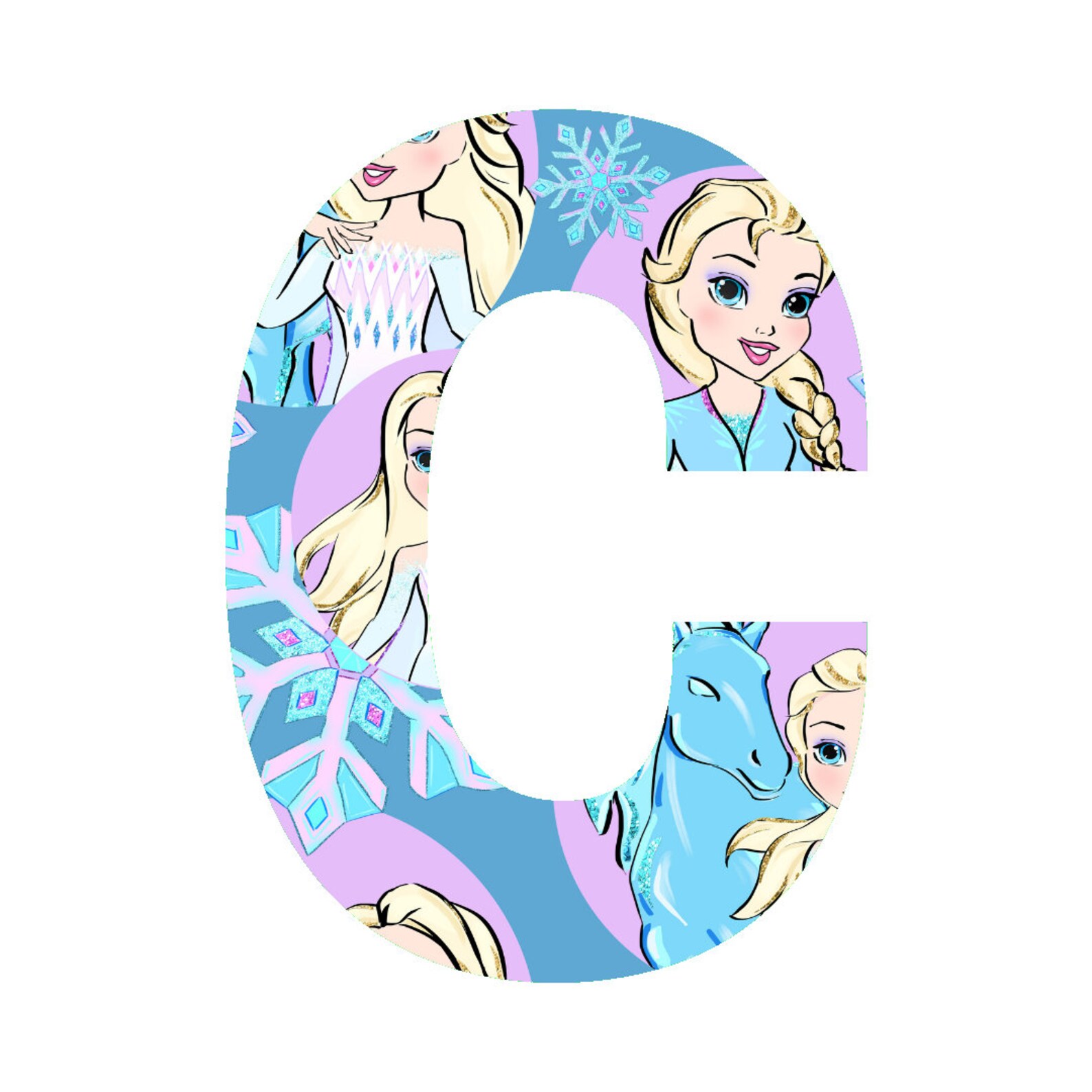 Princess Elsa Inspired Letters and Numbers, Princess Elsa Letters ...