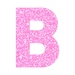 Baby Pink Glitter Letters and Numbers, Baby Pink Alphabet, Baby Pink ...
