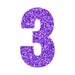 Purple Glitter Letters and Numbers, Purple Glitter Alphabet, Purple ...