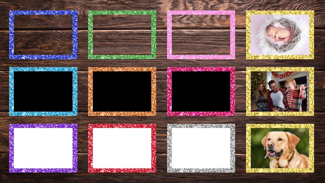 Glitter Frames, Glitter Frames Clipart, Glitter Frames Printable PNG ...