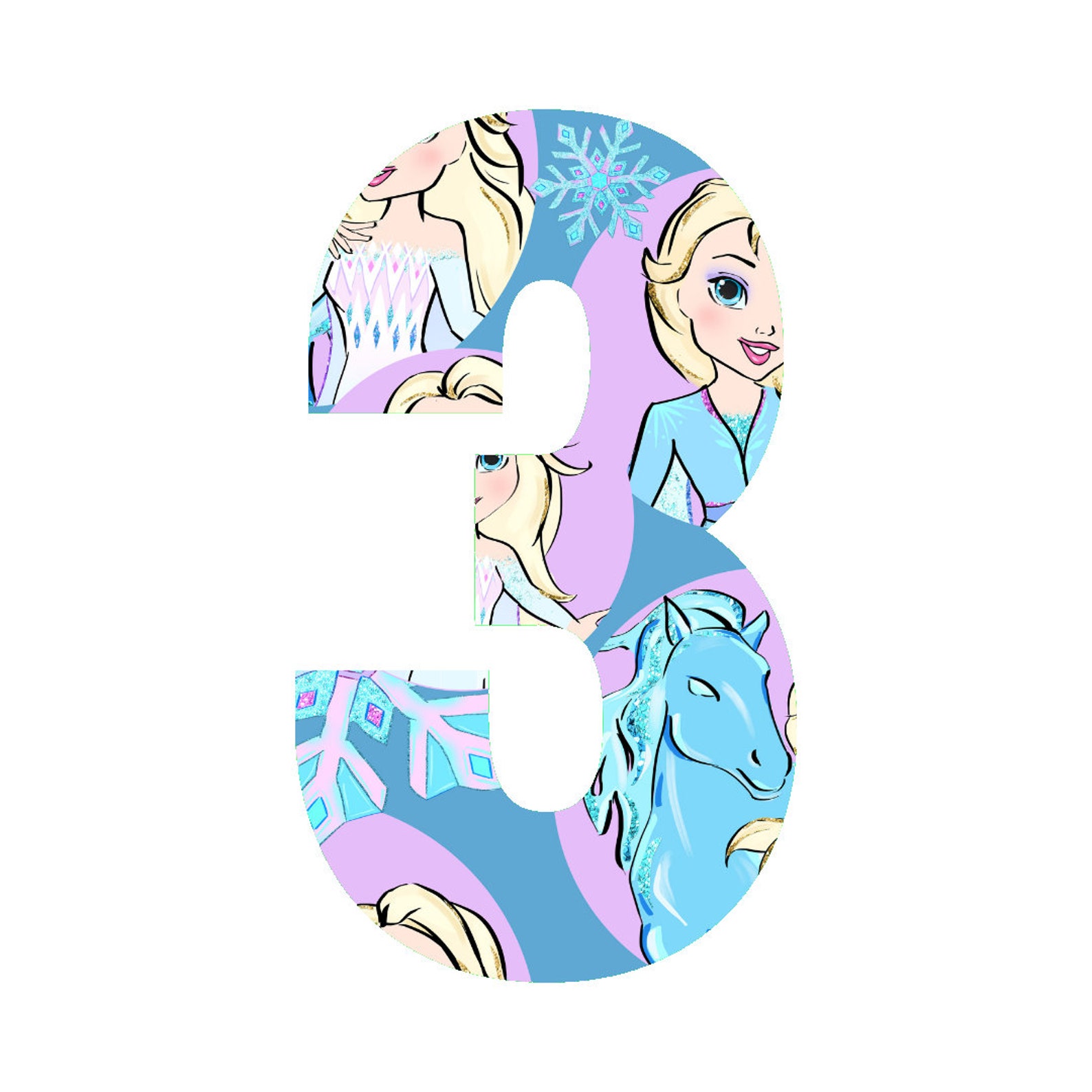 Princess Elsa Inspired Letters and Numbers, Princess Elsa Letters ...