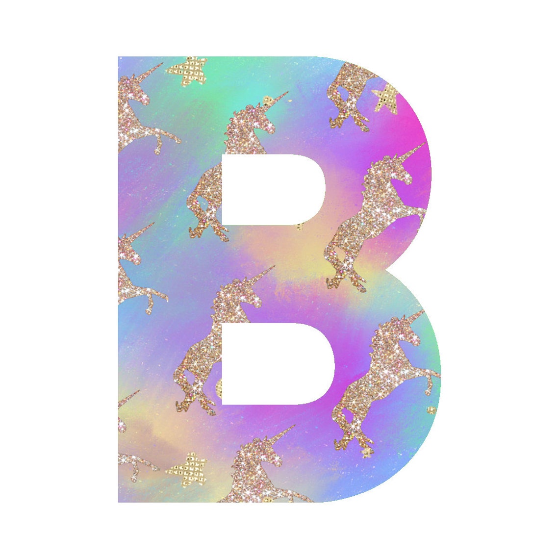 Sparkling Unicorns Letters and Numbers, Sparkling Unicorns Alphabet ...
