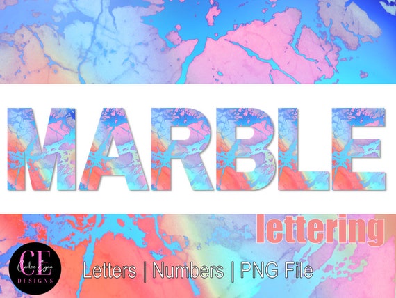 Marble Effect Letters and Numbers Marble Effect Alphabet - Etsy