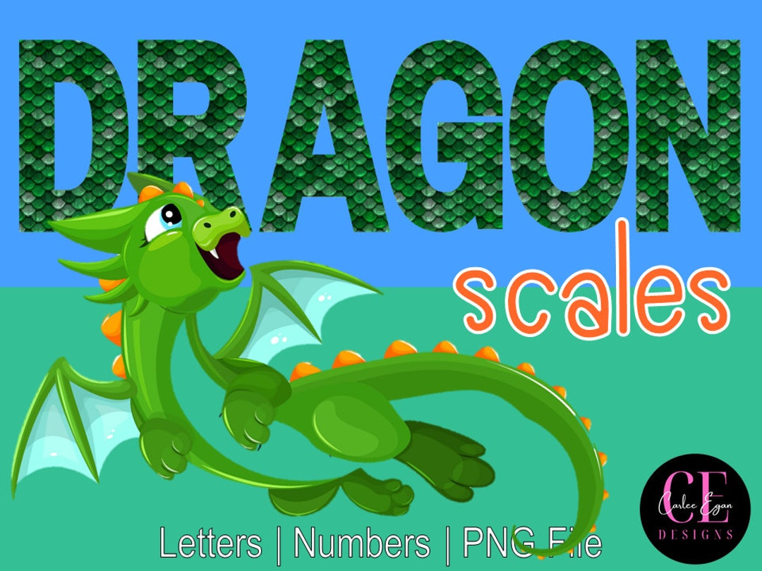 Dragon Scales Letters and Numbers, Dragon Scales Alphabet, Dragon ...