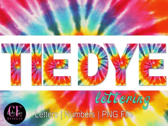 Rainbow Tie Dye Letters and Numbers Rainbow Tie Dye Alphabet - Etsy