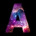Galaxy Letters and Numbers, Galaxy Alphabet, Galaxy Digital Alphabet ...