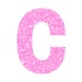 Baby Pink Glitter Letters and Numbers, Baby Pink Alphabet, Baby Pink ...