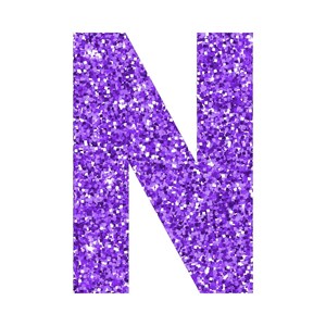 Purple Glitter Letters and Numbers Purple Glitter Alphabet | Etsy