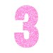 Baby Pink Glitter Letters and Numbers, Baby Pink Alphabet, Baby Pink ...