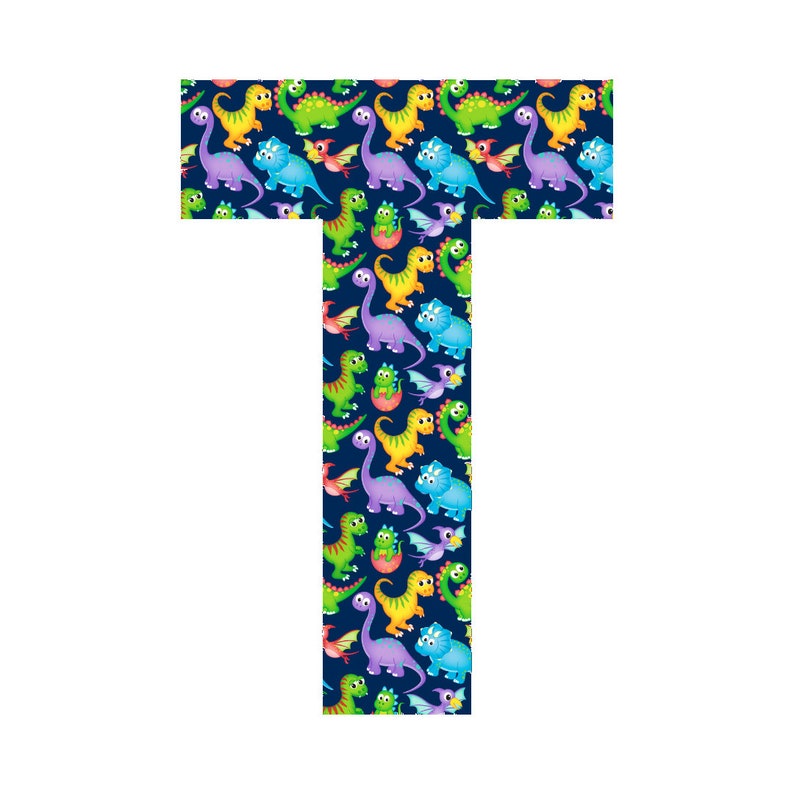 Dinosaur Letters and Numbers Dinosaur Alphabet Dinosaur | Etsy