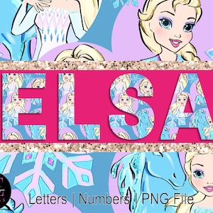 Princess Elsa Inspired Letters and Numbers, Princess Elsa Letters ...