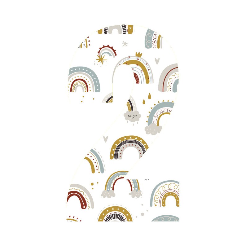 Boho Rainbows Letters and Numbers Boho Rainbows Alphabet - Etsy