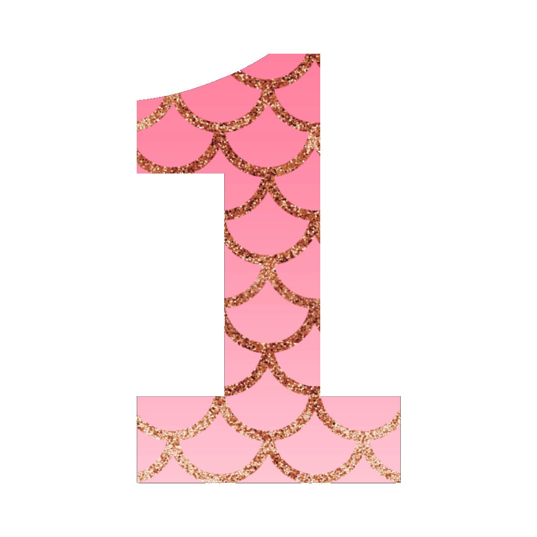 Magical Pink Mermaid Letters and Numbers Mermaid Alphabet - Etsy