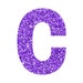 Purple Glitter Letters and Numbers, Purple Glitter Alphabet, Purple ...