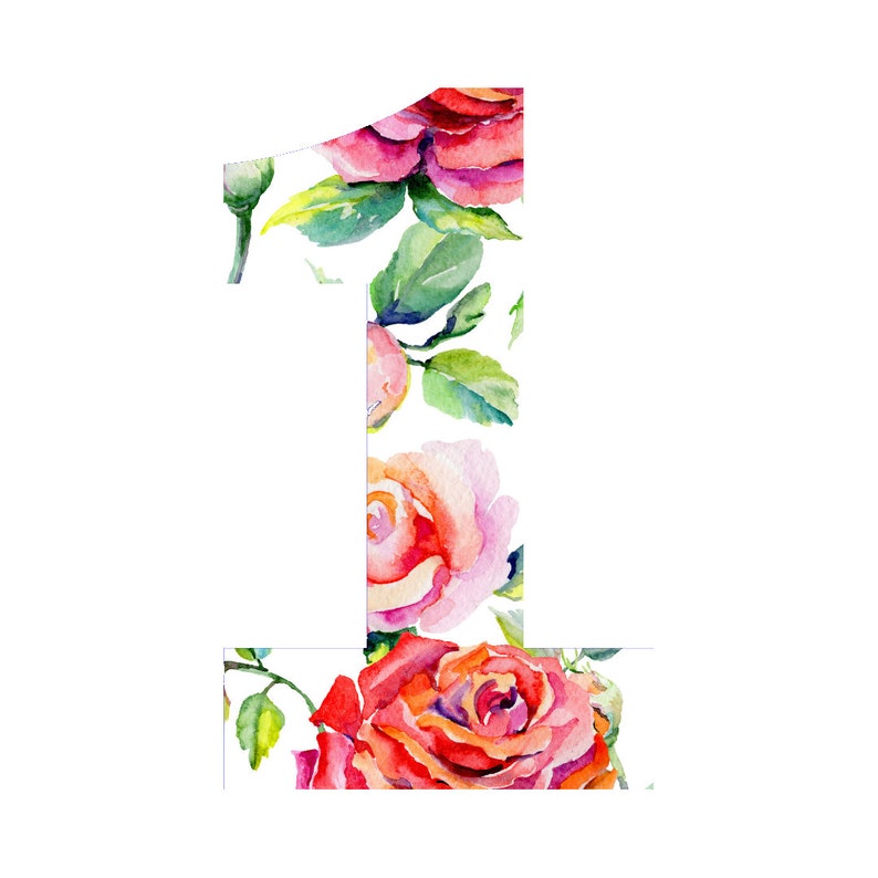 Red Roses Letters and Numbers, Red Roses Alphabet, Red Roses Digital ...