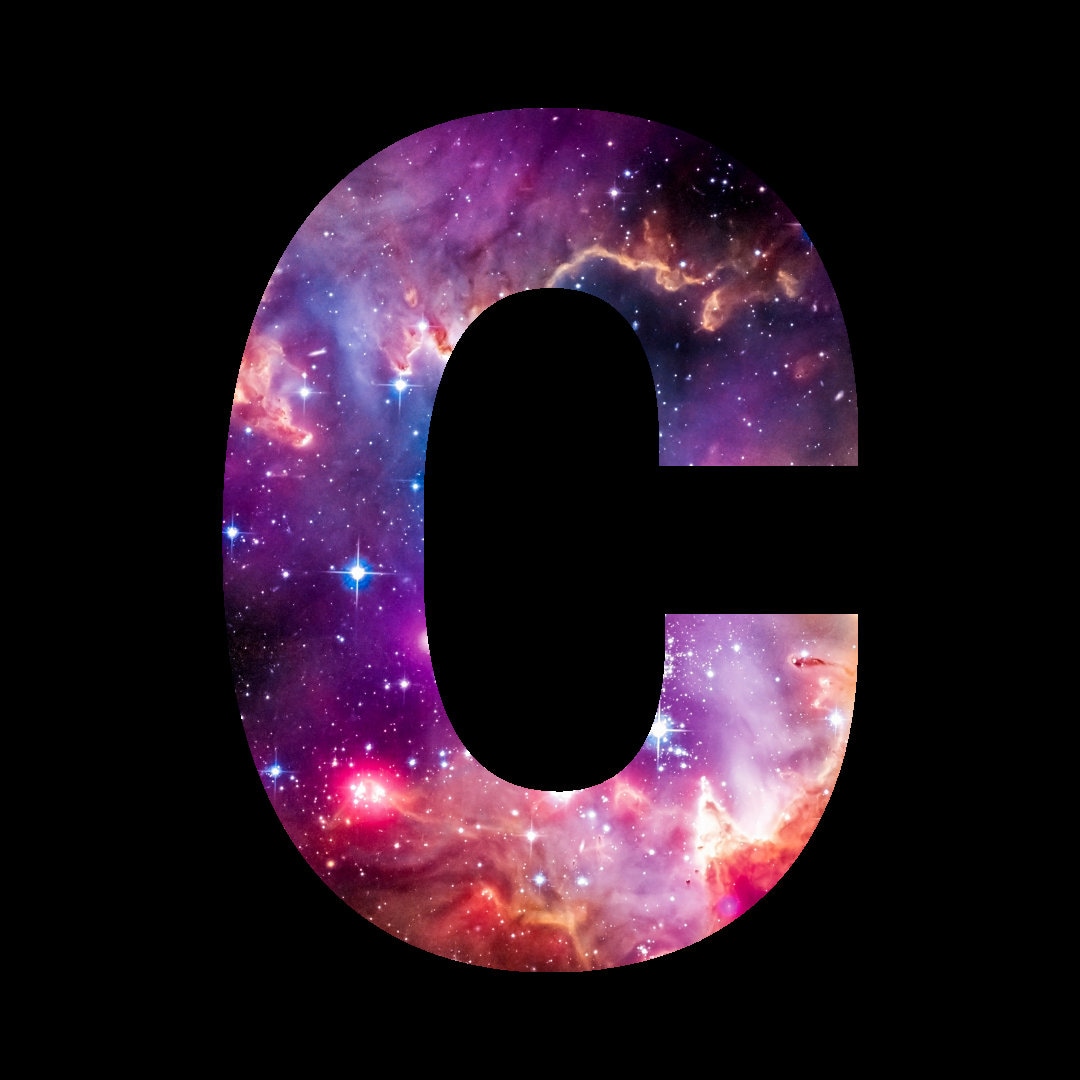Galaxy Letters and Numbers, Galaxy Alphabet, Galaxy Digital Alphabet ...