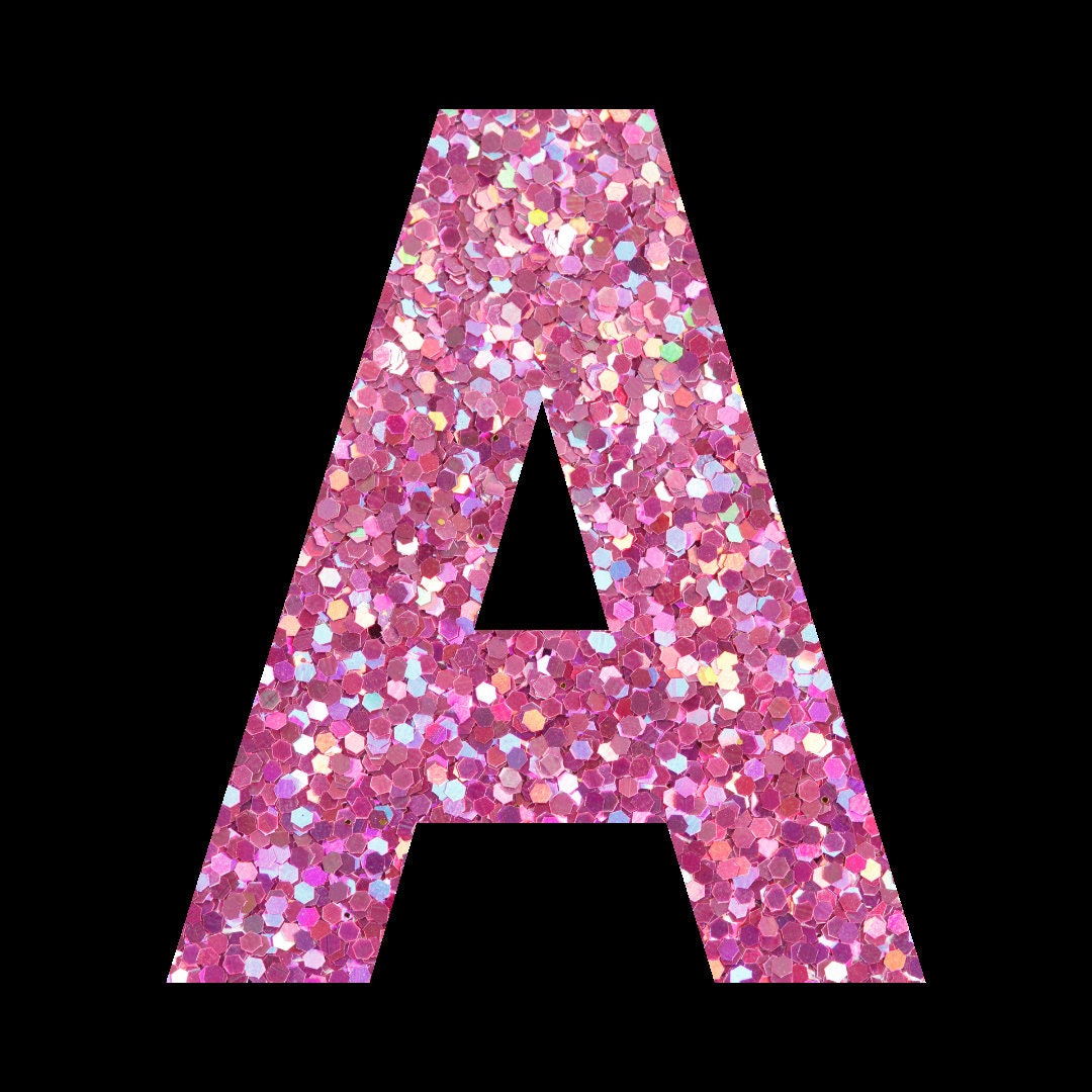 Pink Confetti Letters and Numbers, Confetti Alphabet, Pink Confetti ...