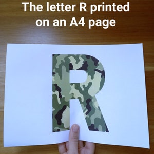 Army Green Camo Letters and Numbers, Green Camouflage Alphabet, Green ...