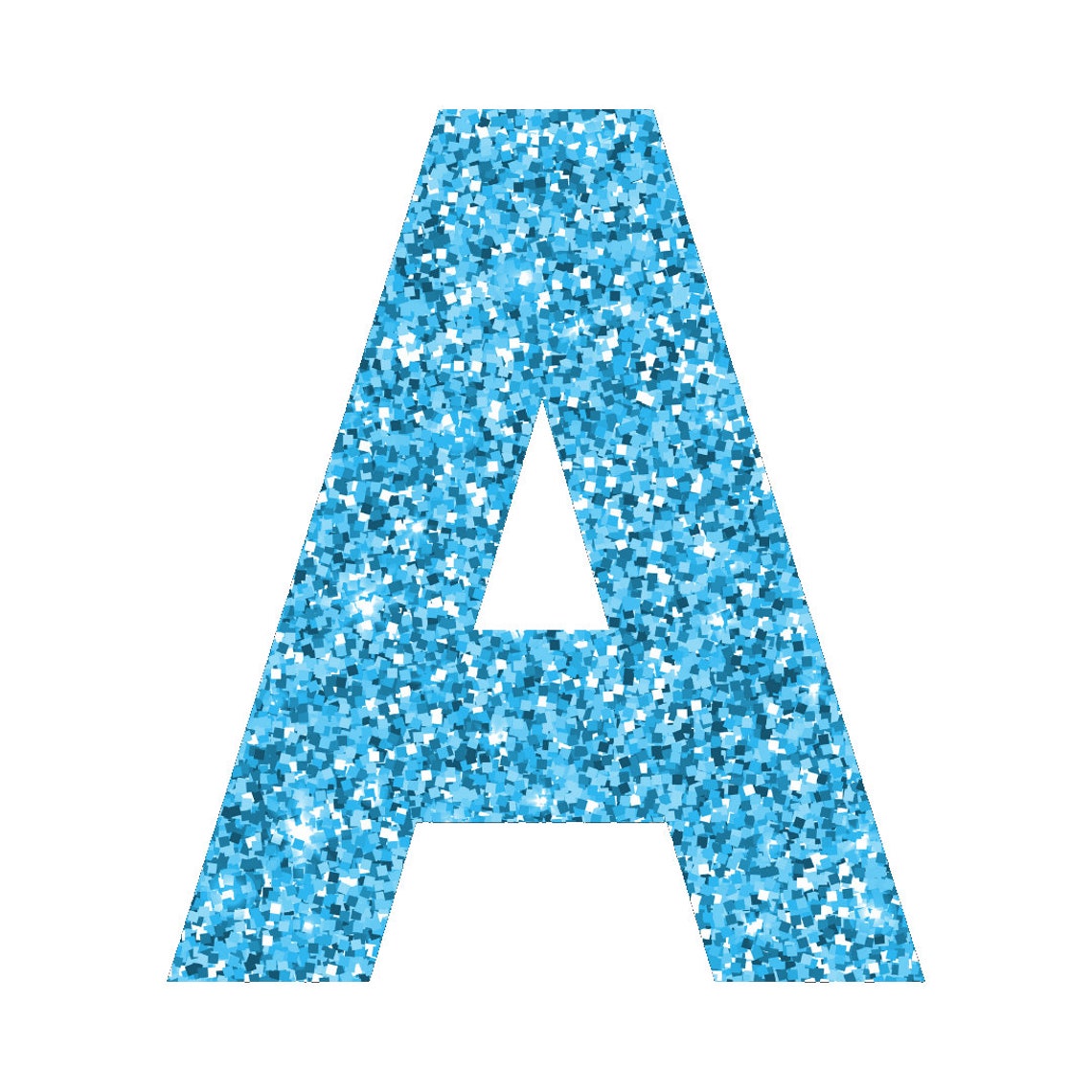 Blue Glitter Letters and Numbers, Blue Glitter Alphabet, Blue Glitter ...
