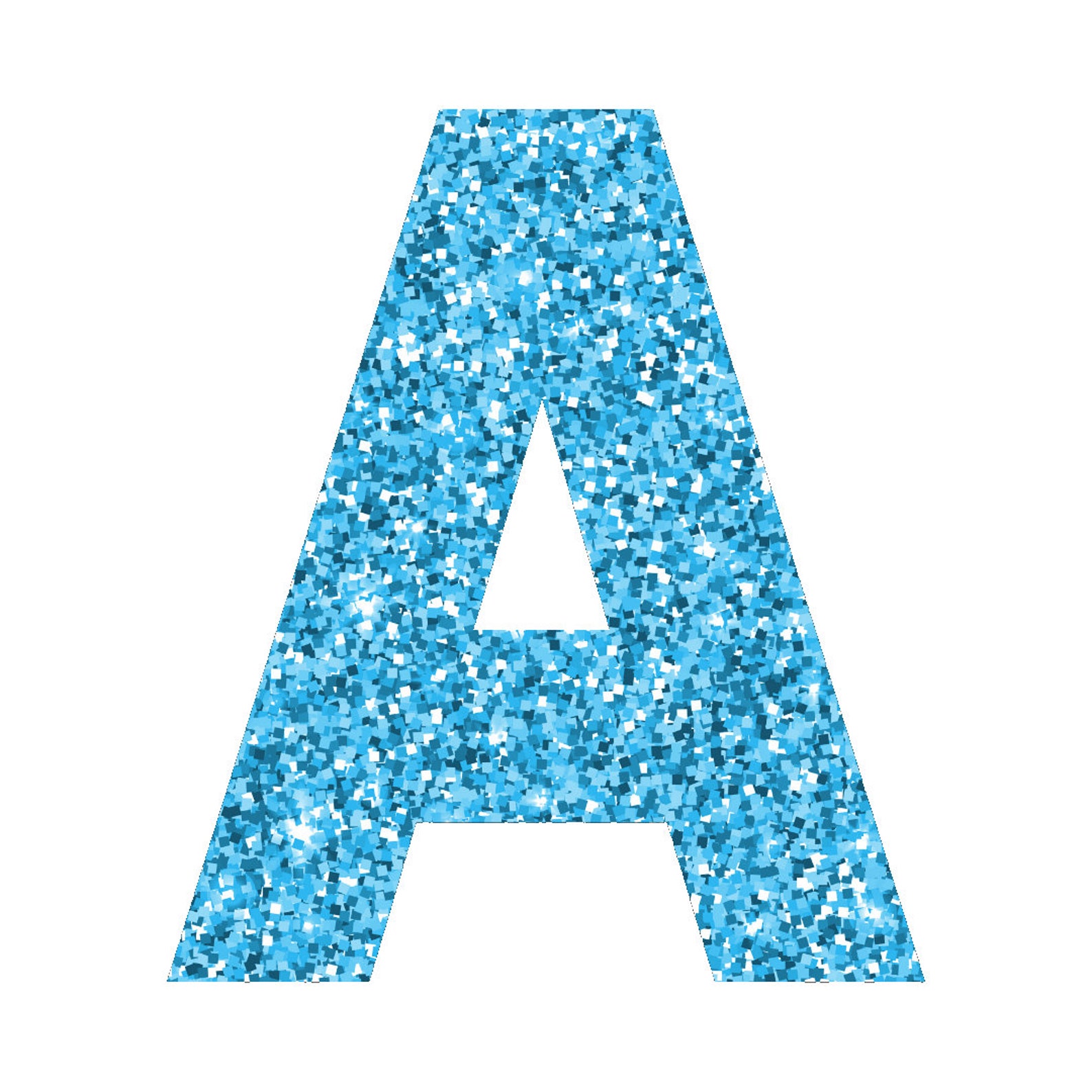 Blue Glitter Letters and Numbers, Blue Glitter Alphabet, Blue Glitter ...