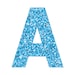 Blue Glitter Letters and Numbers, Blue Glitter Alphabet, Blue Glitter ...