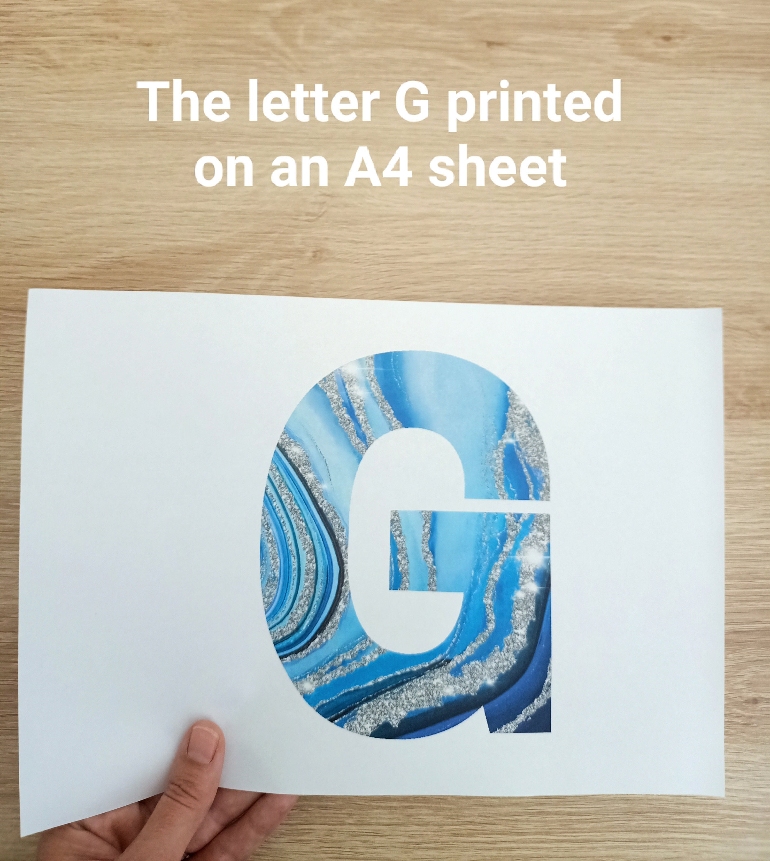 Blue Crystal Agate Letters and Numbers, Blue Crystal Agate Alphabet ...