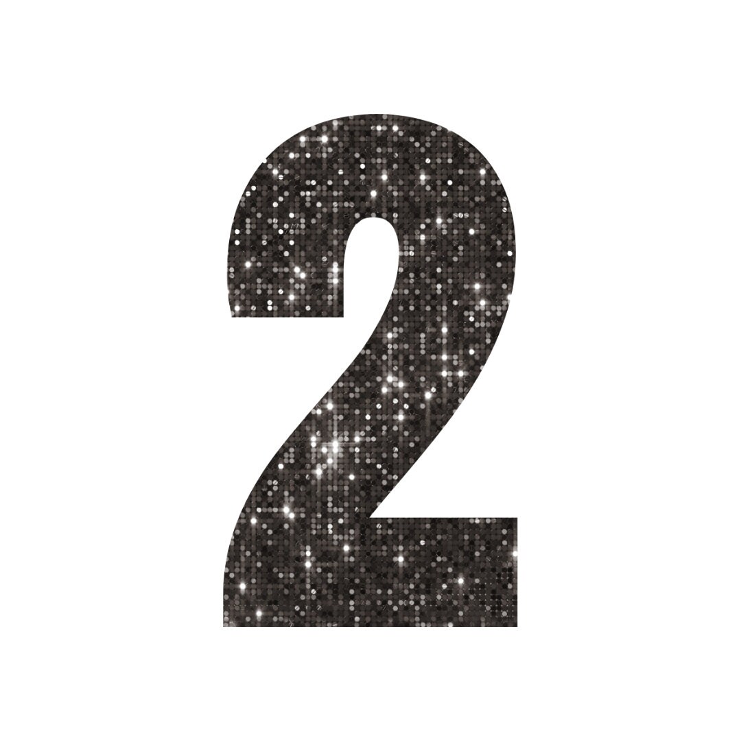 Black Sequins Letters & Numbers, Black Glitter Alphabet, Black Letters ...