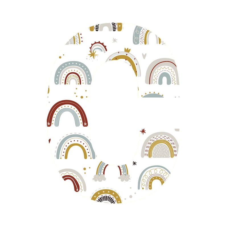 Boho Rainbows Letters and Numbers, Boho Rainbows Alphabet, Boho ...