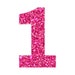 Pink Glitter Letters and Numbers, Pink Glitter Alphabet, Pink Glitter ...