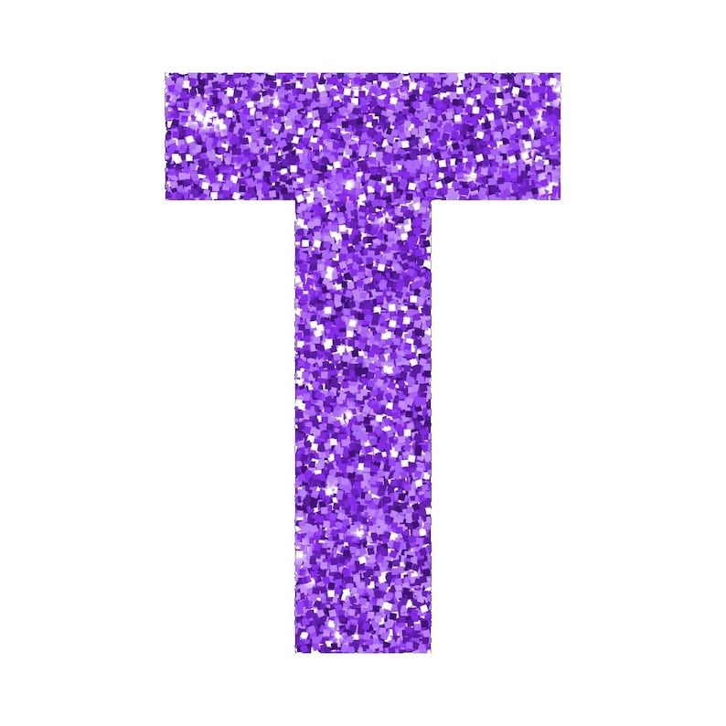 Purple Glitter Letters and Numbers Purple Glitter Alphabet | Etsy