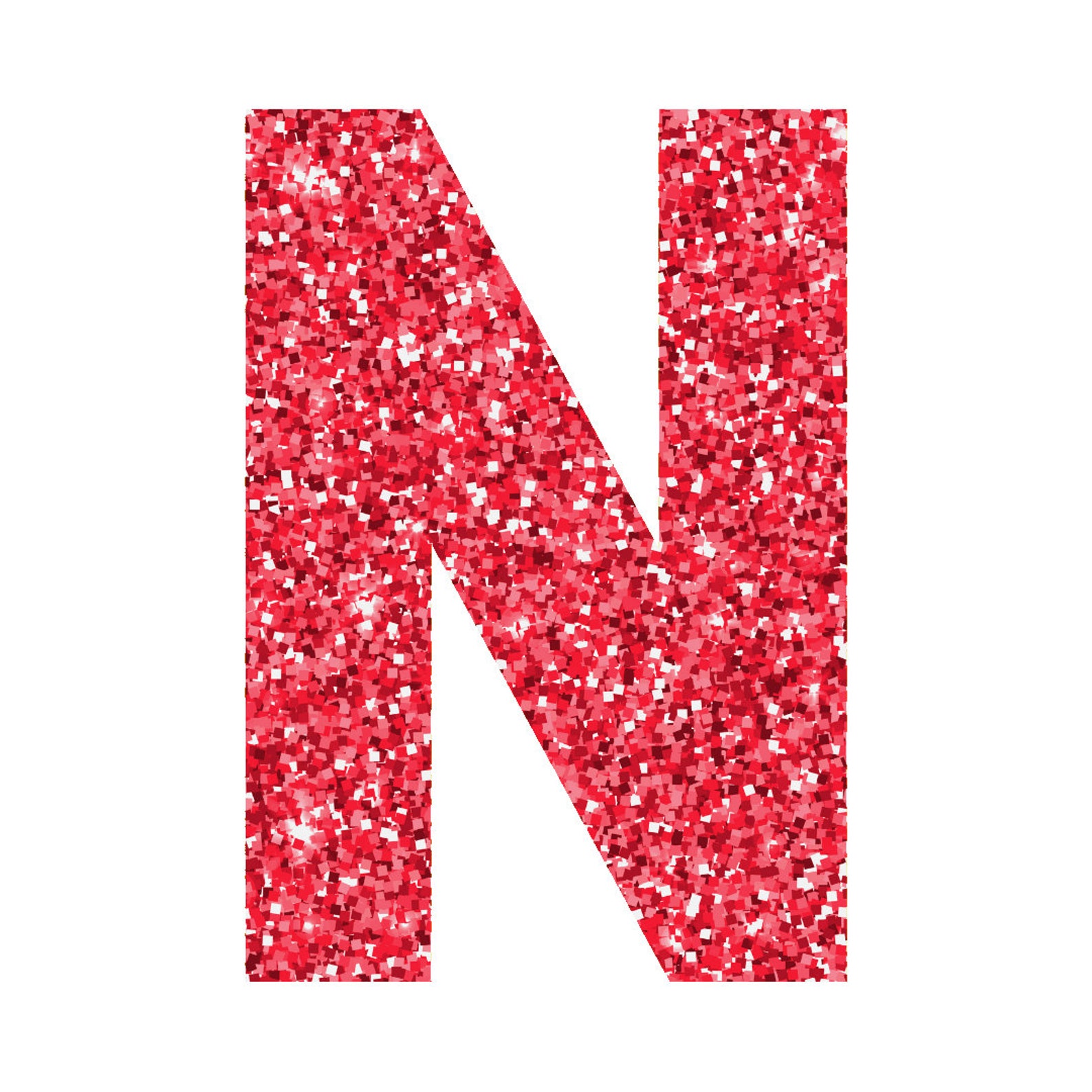 Ruby Red Glitter Letters and Numbers Ruby Red Glitter | Etsy