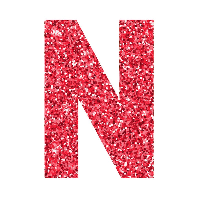 Ruby Red Glitter Letters and Numbers Ruby Red Glitter | Etsy