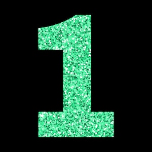 Green Glitter Letters and Numbers, Green Glitter Alphabet, Green ...