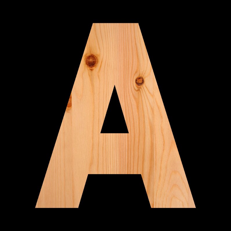 Wooden Look Letters and Numbers, Light Wood Alphabet, Oak Wood Letters ...