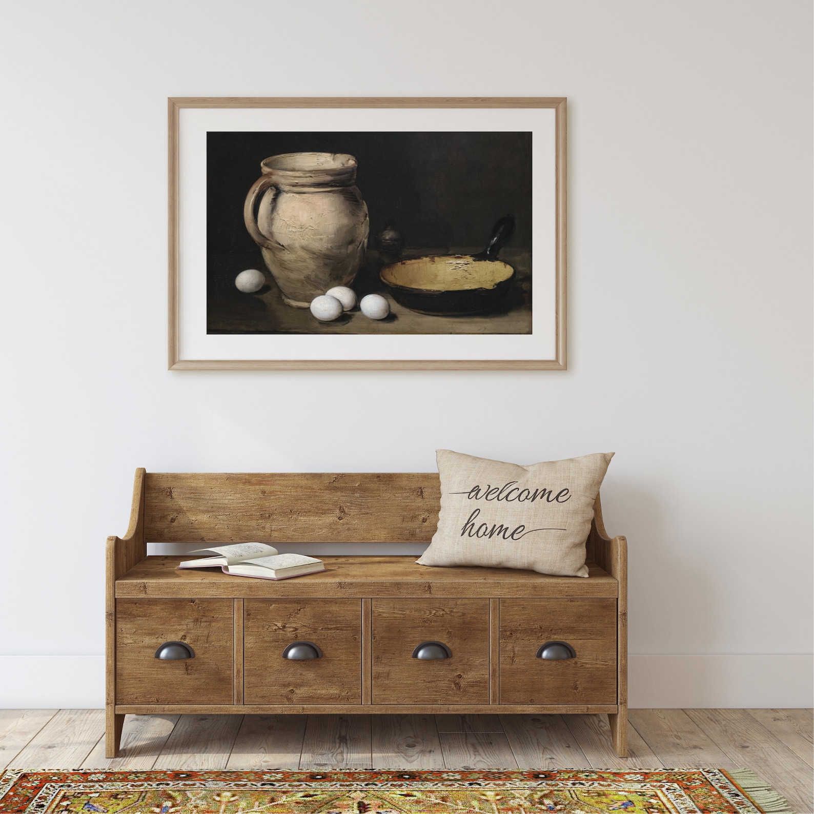 Kitchen Still Life Painting Vintage Rustic Kitchen Decor - Etsy