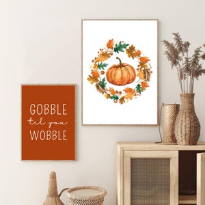 Thanksgiving Wall Art Printable, Thanksgiving Decor, Gallery Wall Art ...